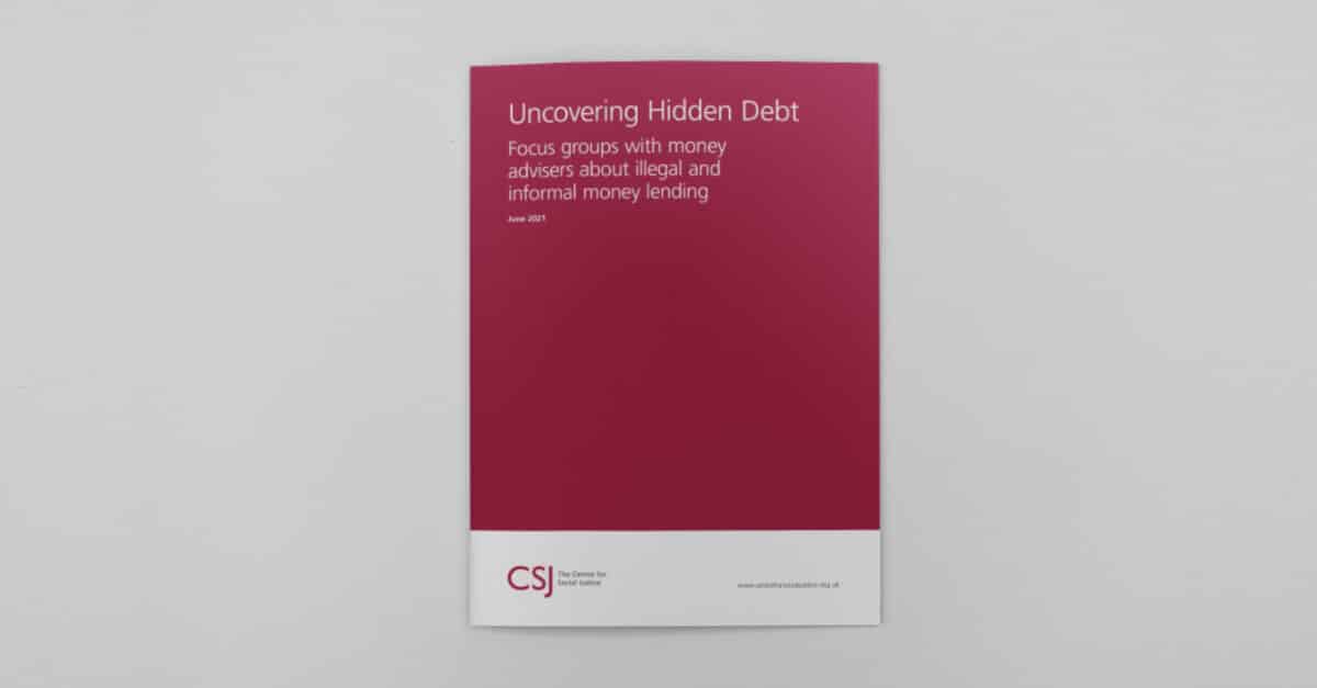 Uncovering Hidden Debt - The Centre for Social Justice